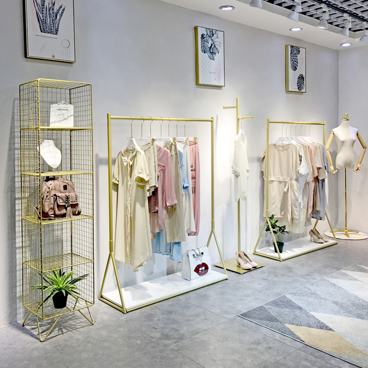 Clothing Store Metal Gold Display Stand – Super-E Displays